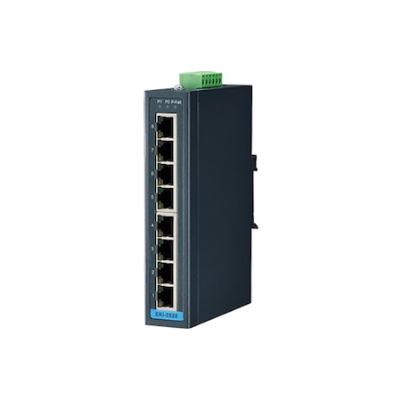 Advantech 8-Port 10/100Mbps Unmanaged Ethernet Switch EKI-2528-BE | Zoro